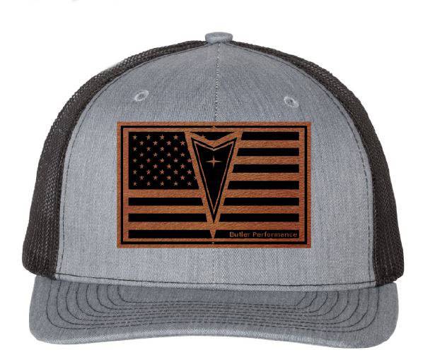 Butler Performance - Pontiac Flag Patch Hat, Charcoal/Black, Adjustable ...